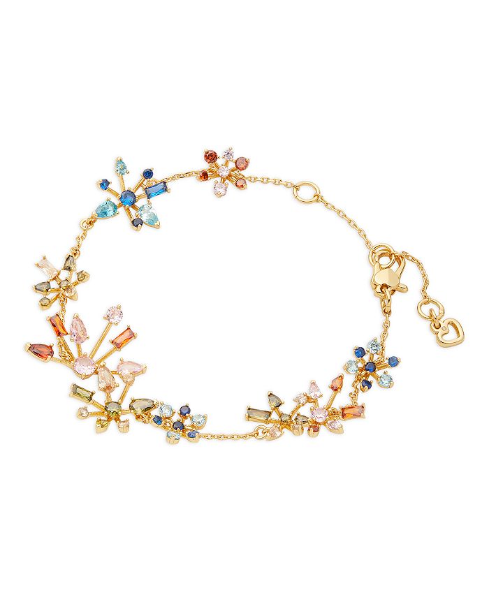 kate spade new york Mixed Cubic Zirconia Firework Flower Line Bracelet ...