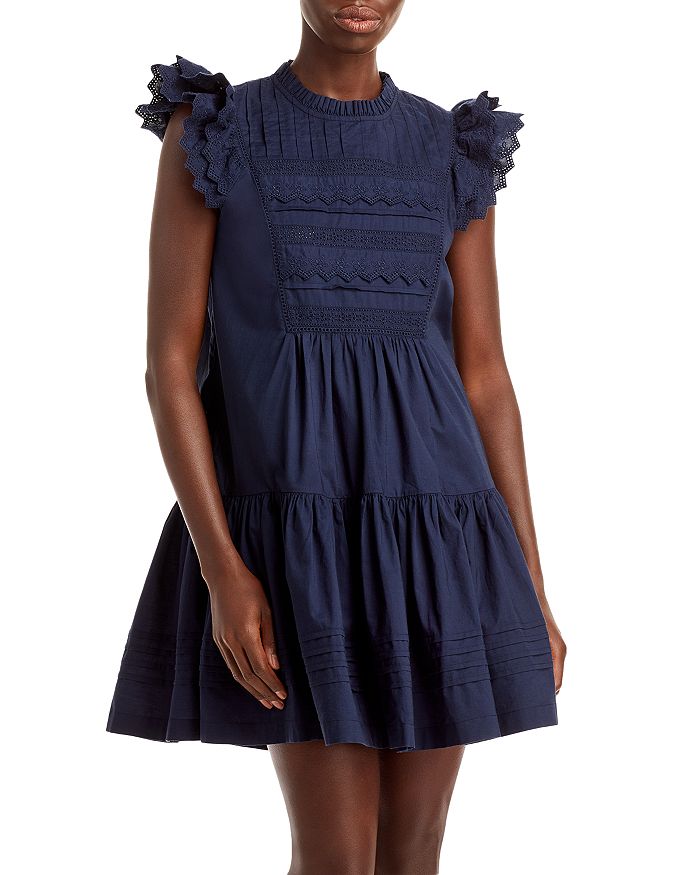 Sundry Lace Trim Mini Dress | Bloomingdale's