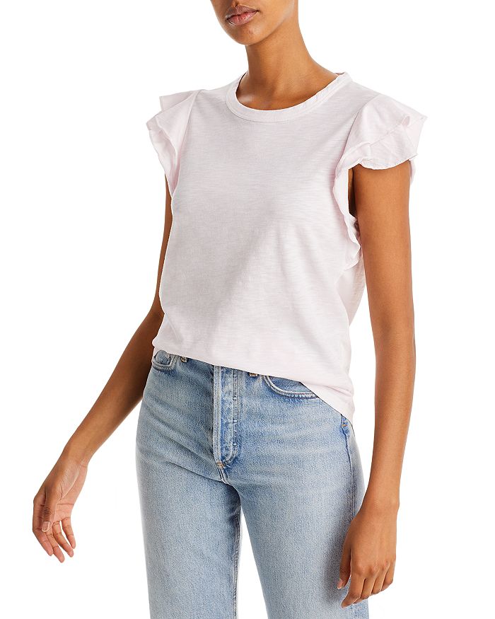Veronica Beard Akeela Flutter Sleeve Tee | Bloomingdale's