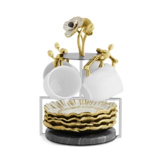 Michael Aram Anemone Demitasse Cup & Saucer Set with Stand ...