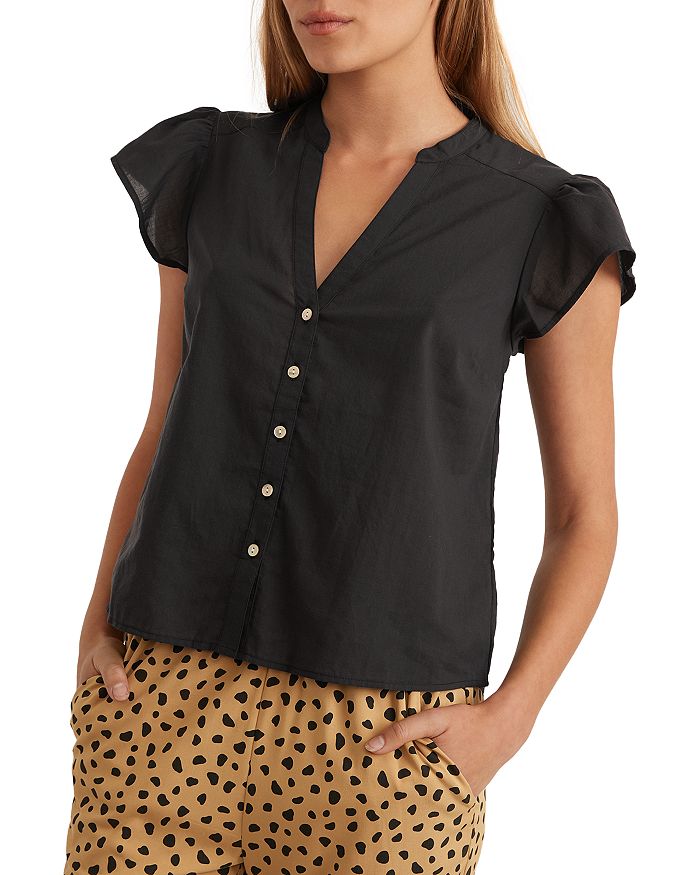 Marine Layer Femme Flutter Sleeve Top | Bloomingdale's