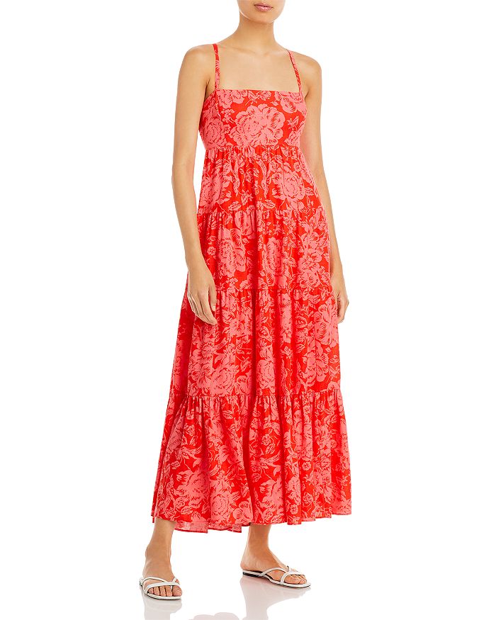 BCBGMAXAZRIA Square Neck Maxi Day Dress | Bloomingdale's