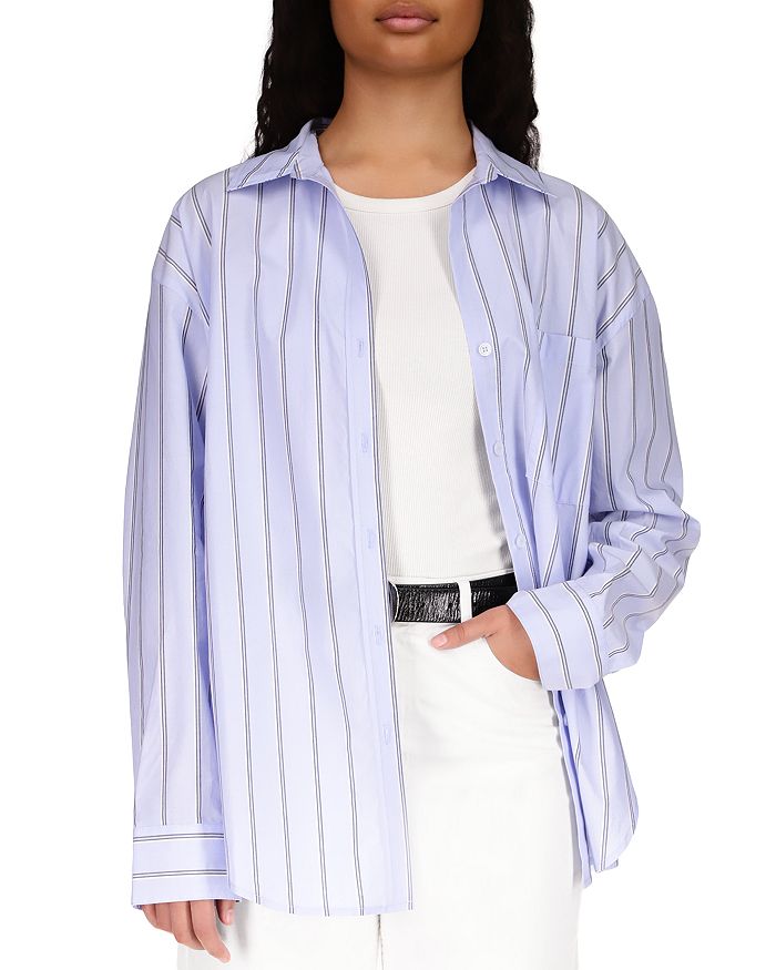 Sanctuary Cotton Split Back Shirt | Bloomingdale's