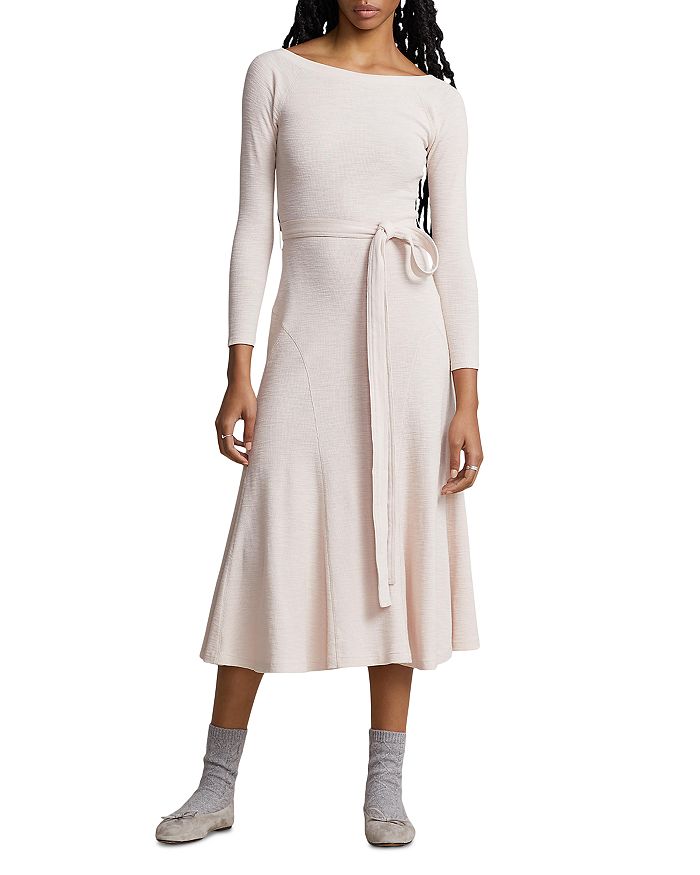 Ralph Lauren Tie Waist Midi Dress | Bloomingdale's