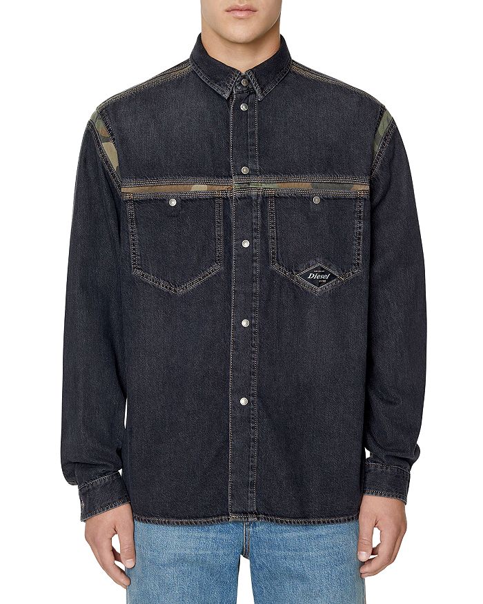 Diesel Camo Detailed Regular Fit Shirt | Bloomingdale's