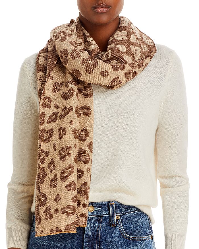 Fraas Animal Pleat Scarf | Bloomingdale's
