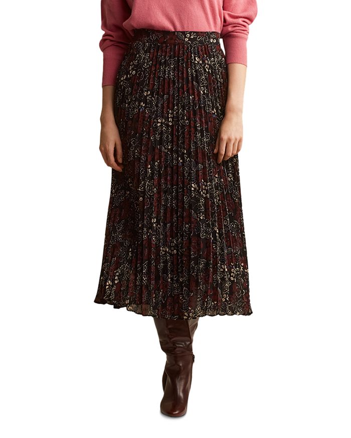 Gerard Darel Balma Printed Pleated Midi Skirt | Bloomingdale's