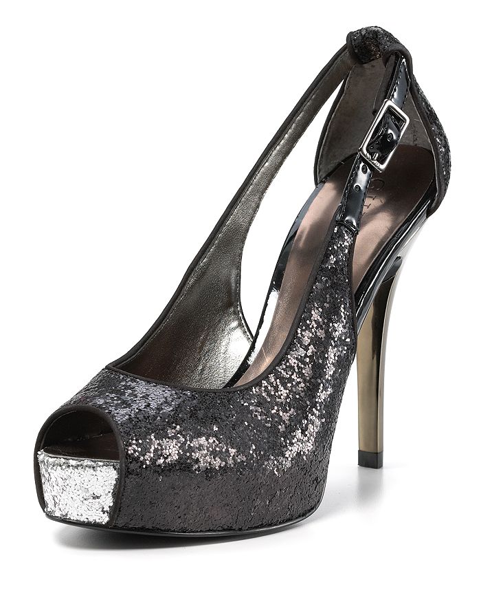 GUESS Platforms - Hondola2 Glitter Slingback | Bloomingdale's