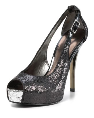 GUESS Platforms - Hondola2 Glitter Slingback | Bloomingdale's