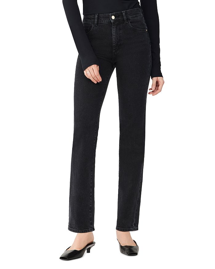 DL1961 Patti High Rise Straight Leg Jeans in Nightshade | Bloomingdale's