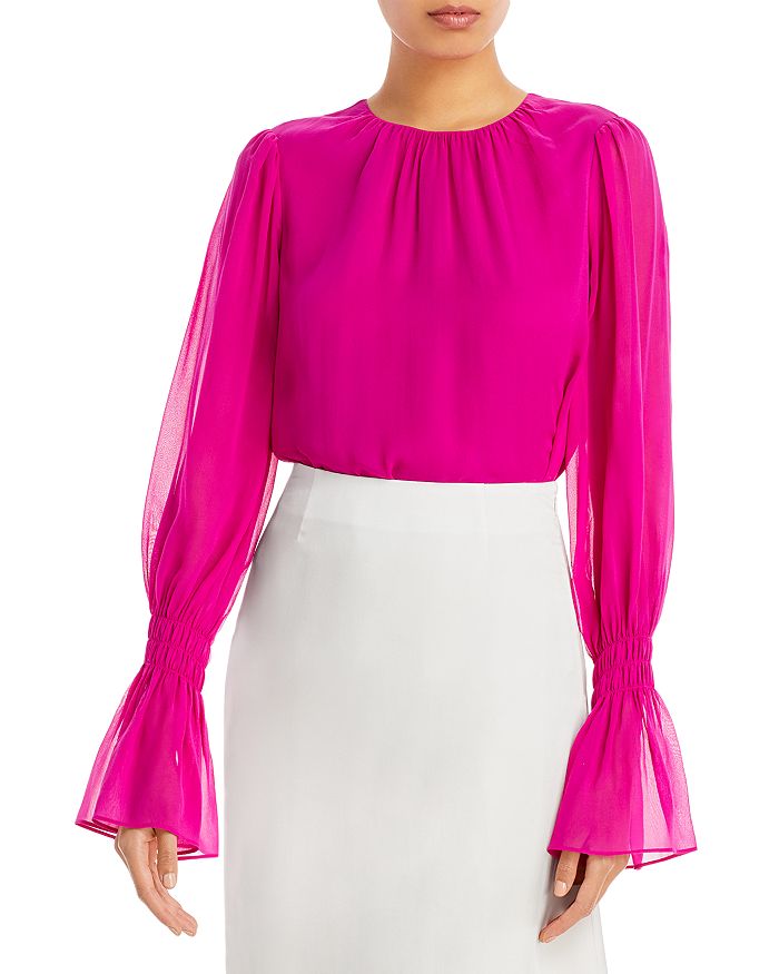 FRAME Shirred Cuff Blouse | Bloomingdale's