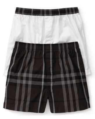 Burberry Check Woven Boxers, Set of 2 | Bloomingdale's