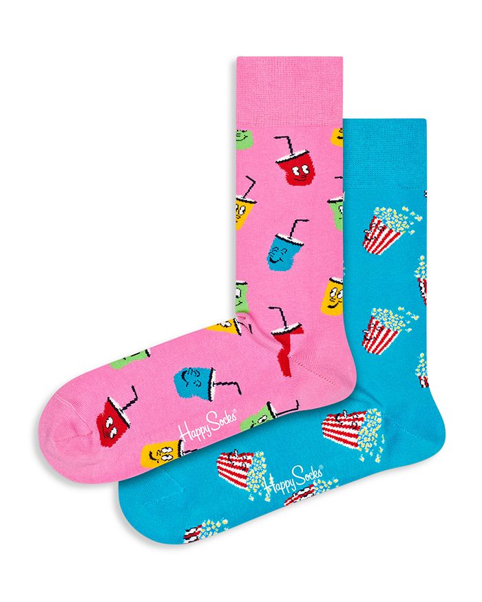 Happy Socks Snacks Cotton Blend Crew Socks Gift Box, Pack of 2 ...
