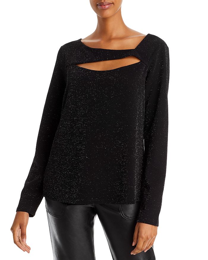 Single Thread Cutout Lurex Knit Top | Bloomingdale's