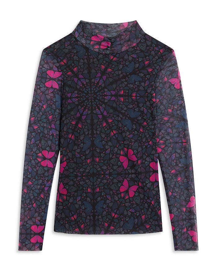 Ted Baker Kamill Printed Mesh Top | Bloomingdale's