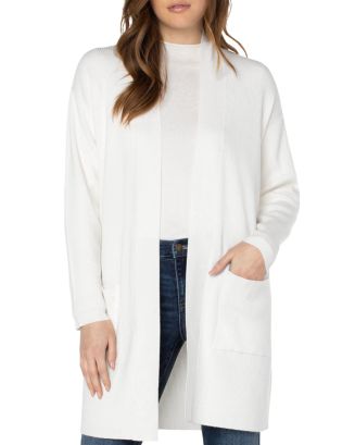 Liverpool Los Angeles Ribbed Open Front Cardigan | Bloomingdale's