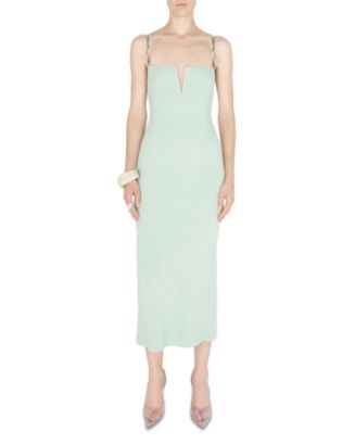 Galvan Galvanized Chain Strap Sweetheart Dress | Bloomingdale's