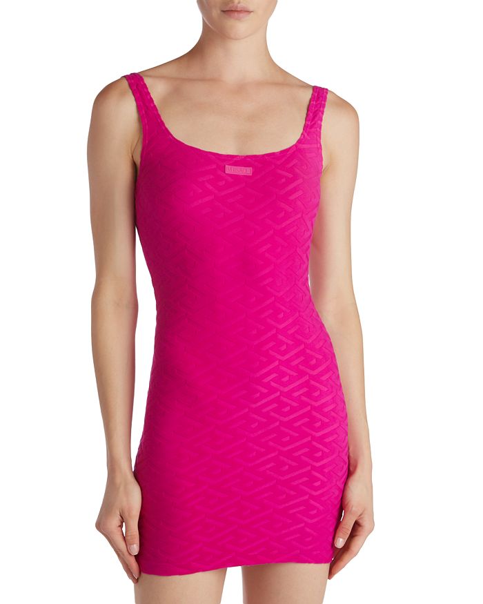 Versace Greca Sponge Mini Dress Swim Cover-Up | Bloomingdale's