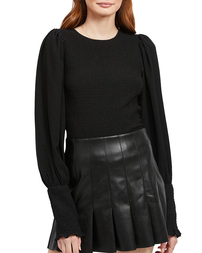 En Saison Smocked Puff Sleeve Top | Bloomingdale's