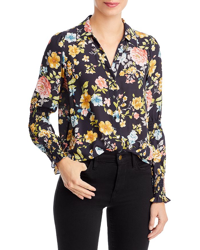 T Tahari Long Sleeve Button Down Top | Bloomingdale's