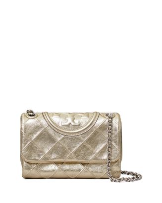 Tory Burch Fleming Soft Metallic Small Convertible Shoulder Bag ...