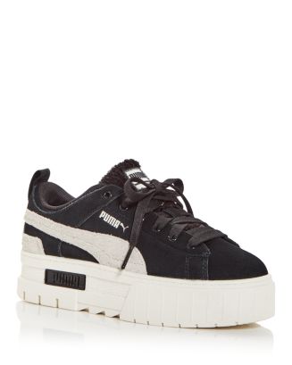 PUMA Women's Mayze Raw Teddy Platform Low Top Sneakers | Bloomingdale's
