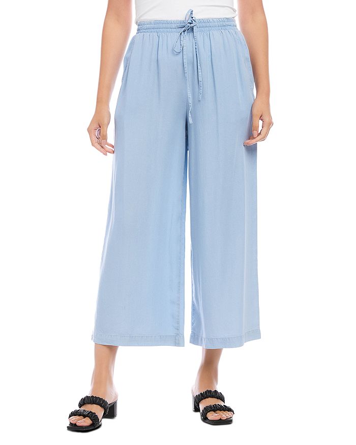 Karen Kane Cropped Chambray Pants | Bloomingdale's