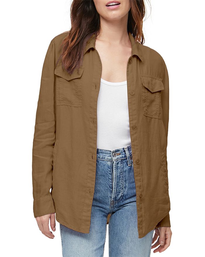 Michael Stars Jay Linen Shacket | Bloomingdale's