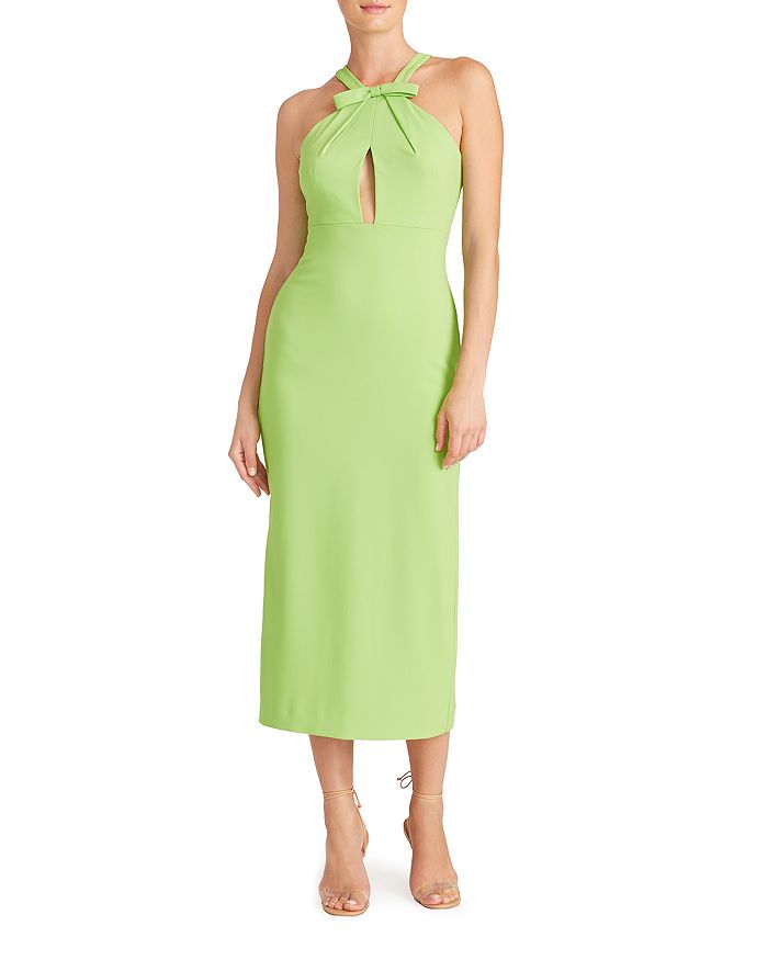 ML Monique Lhuillier Bow Keyhole Midi Dress | Bloomingdale's
