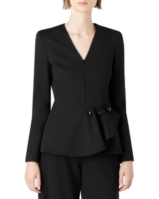 Emporio Armani Ruffled Jacket | Bloomingdale's