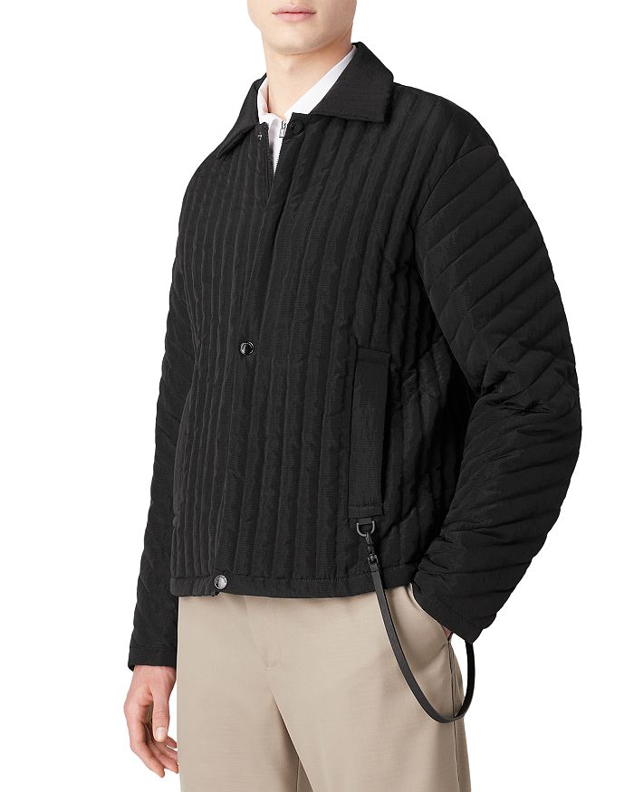 Emporio Armani Channel Quilted Down Jacket | Bloomingdale's