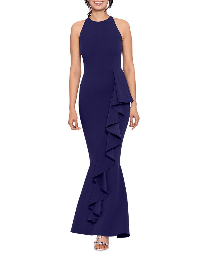 AQUA Cascade Ruffle Mermaid Gown - 100% Exclusive | Bloomingdale's