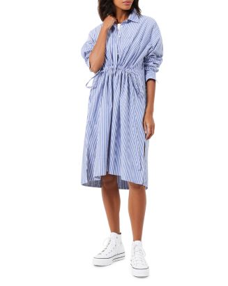FRENCH CONNECTION Striped Cinched Shirt Dress | Bloomingdale's