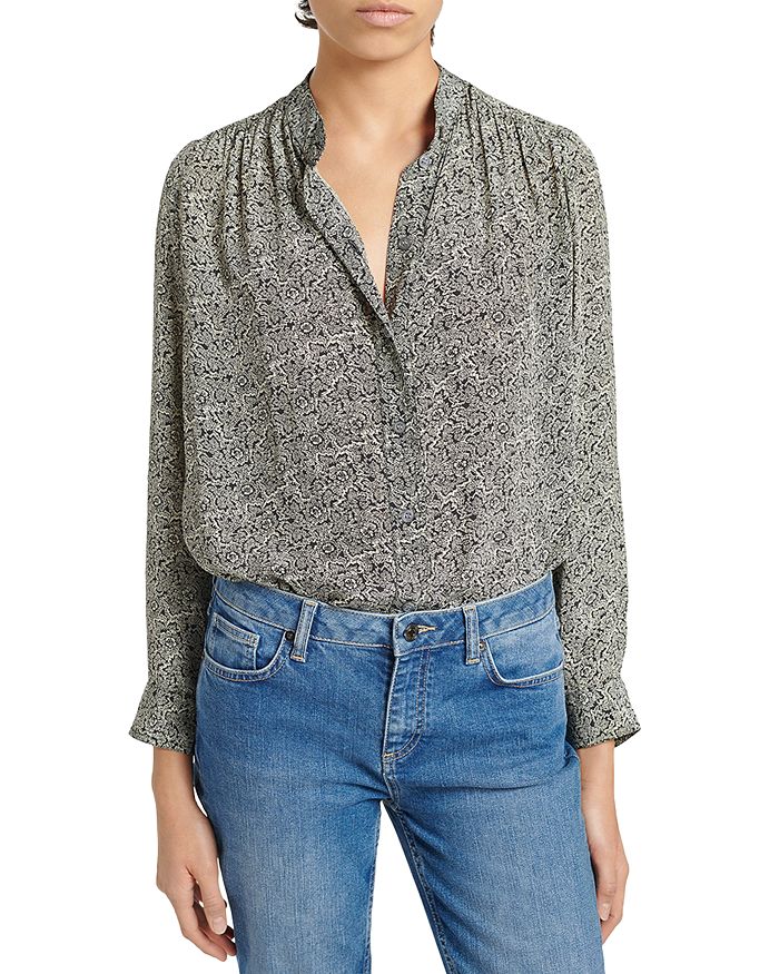 VANESSA BRUNO Thomas Printed Long Sleeve Blouse | Bloomingdale's