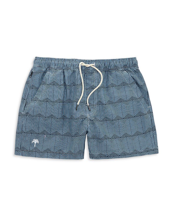 OAS Indigo Tailored Fit Drawstring Swim Shorts | Bloomingdale's
