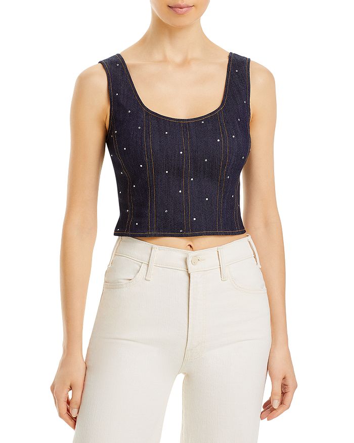 Cinq à Sept Ditsy Rhinestone Buster Top | Bloomingdale's