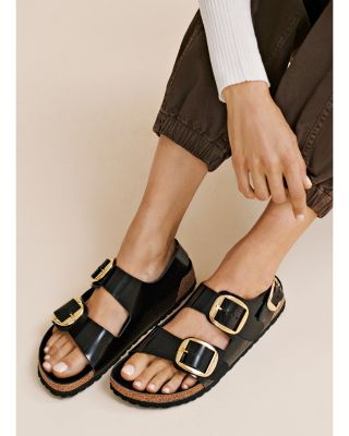 Birkenstock Women's Milano High Shine Big Buckle Sandals Birkenstock Women's Milano High Shine Big Buckle Sandals