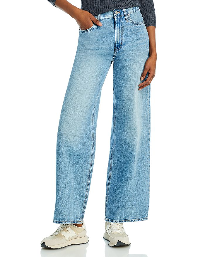 Madewell Cotton High Rise Wide Leg Jeans in Varian Wash | Bloomingdale's
