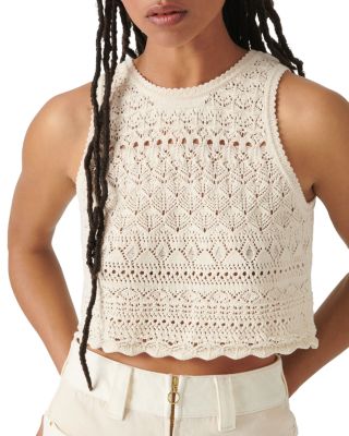 ba&sh bs&sh Pierce Cotton Crochet Crop Top | Bloomingdale's