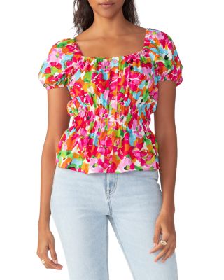 Sanctuary Printed Easy Faux Button Front Top | Bloomingdale's