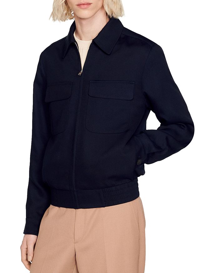 Sandro Fifties Solid Cropped Jacket | Bloomingdale's