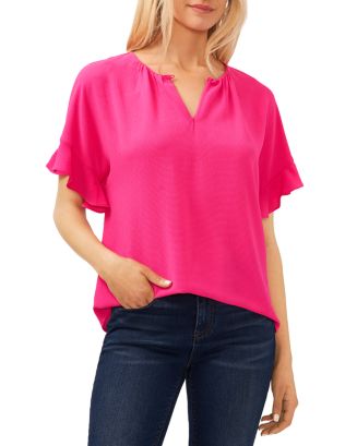 CeCe Ruffle Sleeve Drop Shoulder Blouse | Bloomingdale's