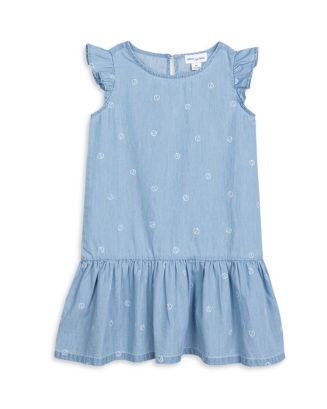 Miles The Label Girls' Chambray Drop Waist Dress - Little Kid ...