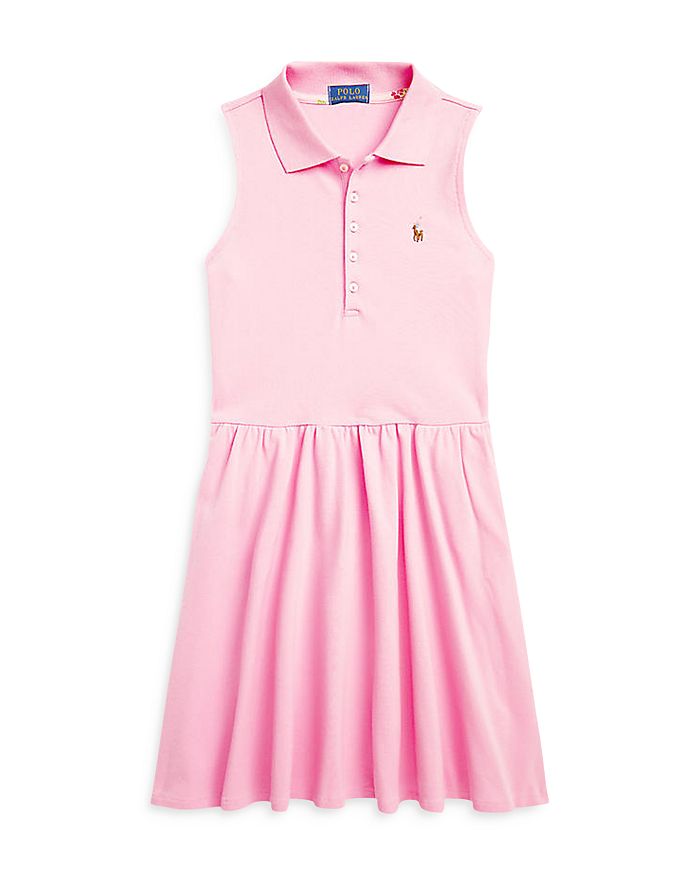 Ralph Lauren Girls' Stretch Mesh Polo Dress - Big Kid | Bloomingdale's