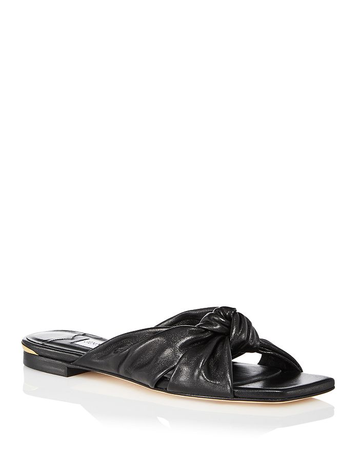 Jimmy Choo Women's Avenue Flat Slide Sandals | Bloomingdale's