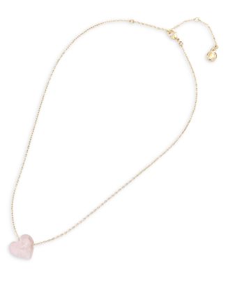 BAUBLEBAR Juno Rose Quartz Heart Pendant Necklace, 16" | Bloomingdale's