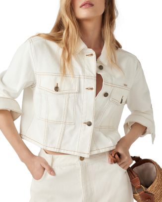 ba&sh Arna Cropped Denim Jacket | Bloomingdale's Women