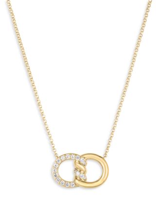 Roberto Coin 18K Yellow Gold Cialoma Diamond Intertwined Circle Pendant ...