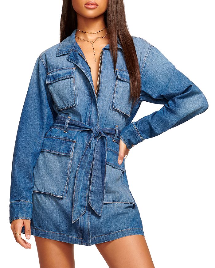 Ramy Brook Zaniyah Denim Belted Mini Dress | Bloomingdale's