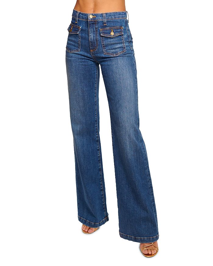 Ramy Brook Zariah Button Pocket Jeans in Medium Wash | Bloomingdale's